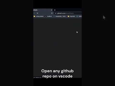 How To open any github repository on vscode