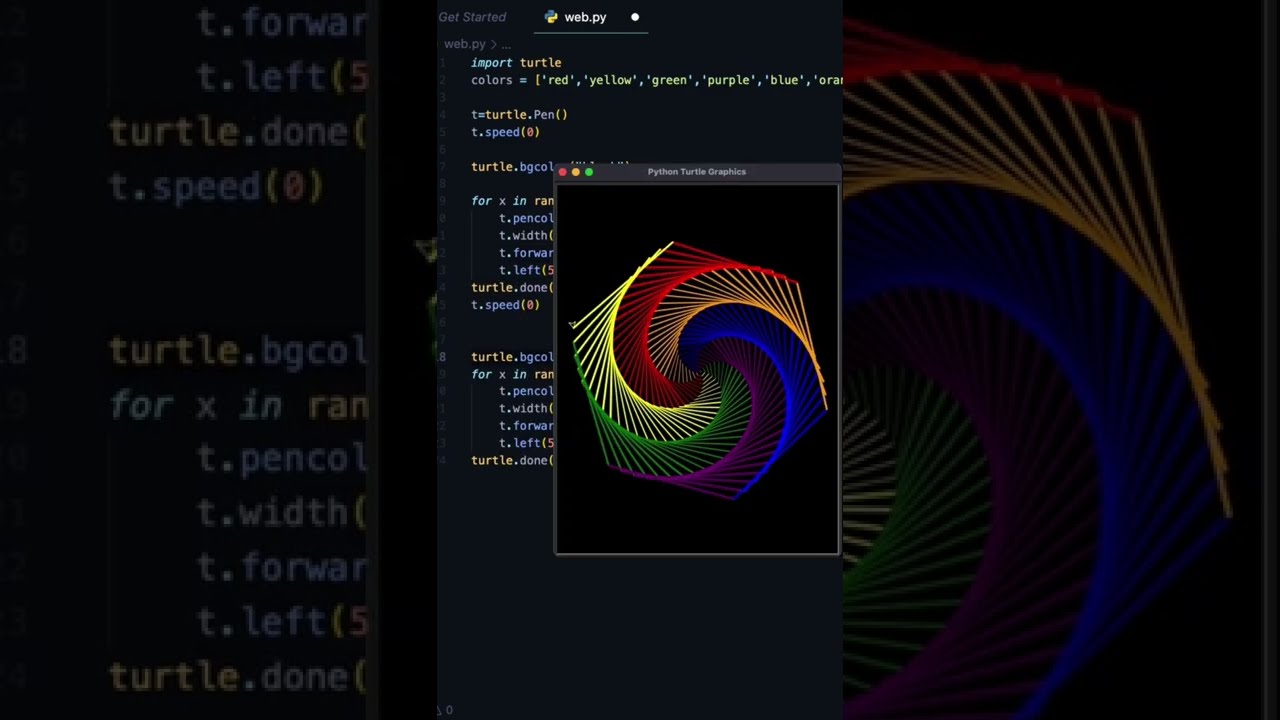Optical illusion using Python! #programming #tech #coding #python
