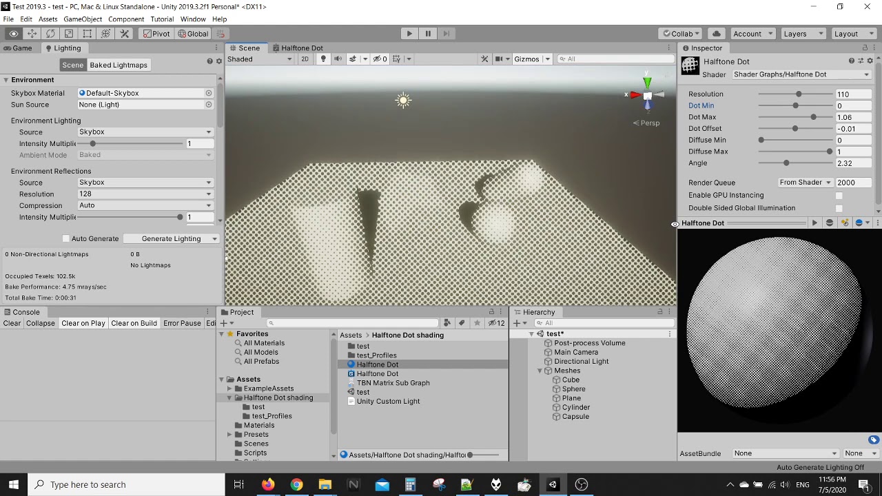 Halftone Diffuse Shader (Unity 2019.3)