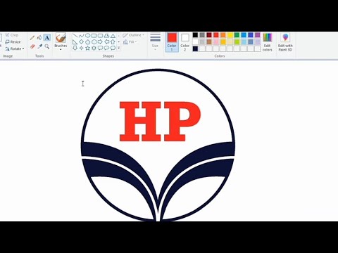 ms paint me HP logo Design #mspaintdrawing #logodesign