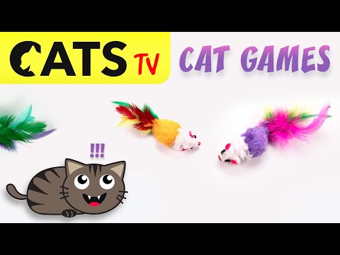 Game for cats 😻  Crazy mouse  🐭📺🎶 3D Sound [CAT TV]
