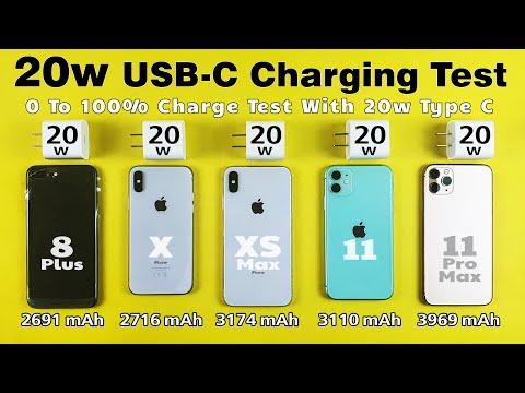 Apple 20w Fast Charger With Type C To Lightning Charge Test | Charging Test of 20w iPhone Charger