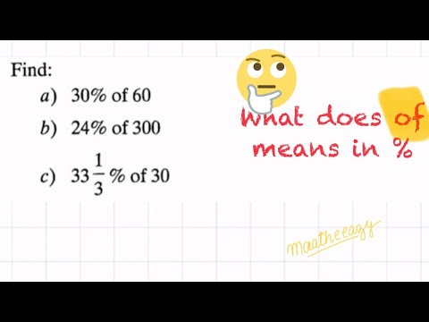 Percent % and “of” sign #percent