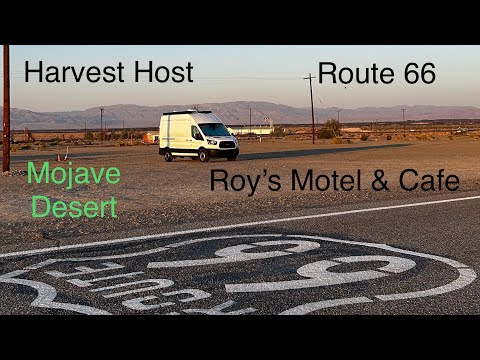 Harvest Host stays during our road trip Roy’s Motel & Cafe Amboy California on Route 66