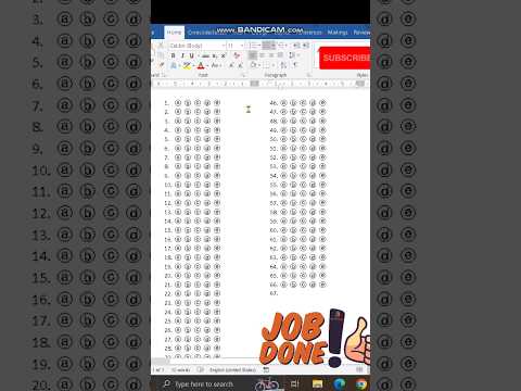 How to Make OMR Sheet in Word #shorts #word #document #omr #tips