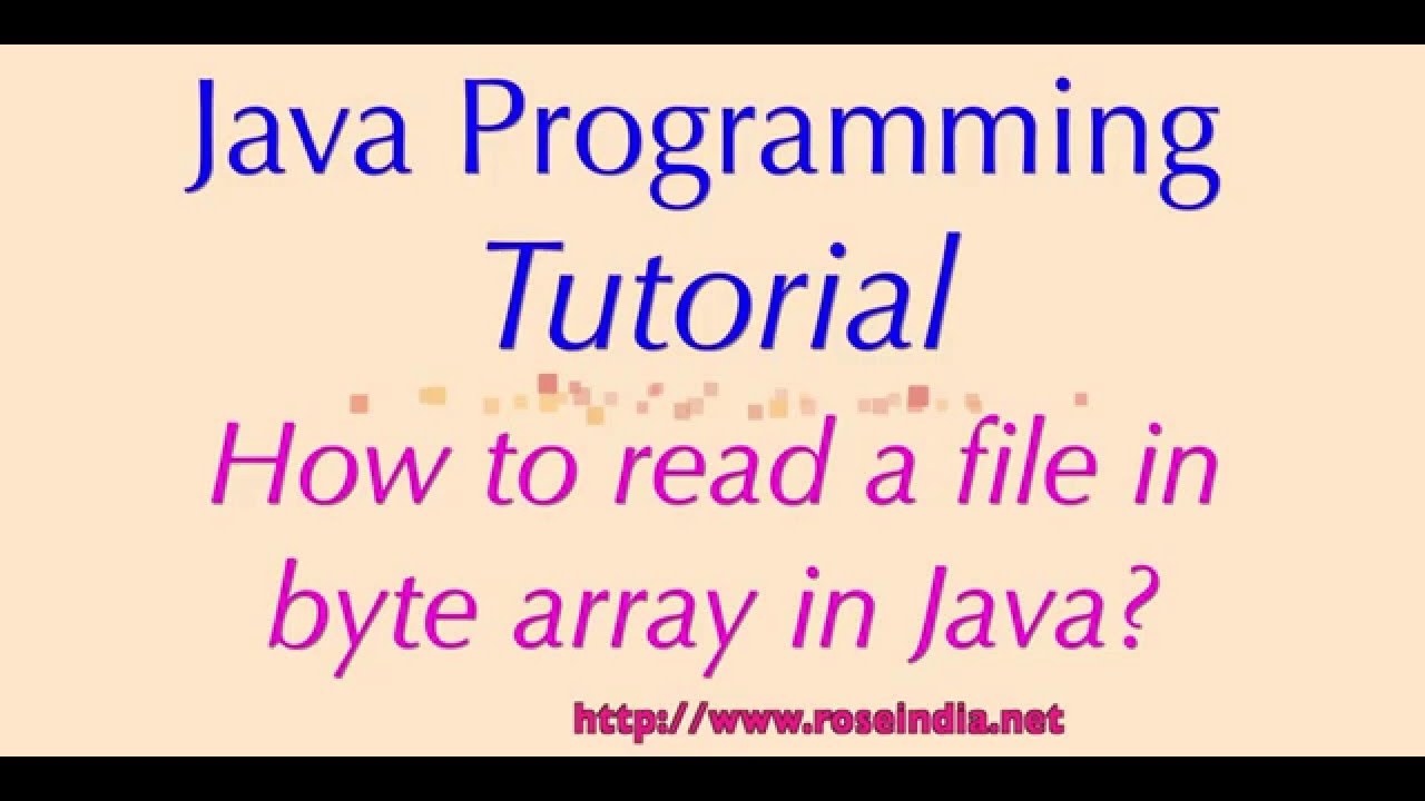 How to read a file in byte array in Java?