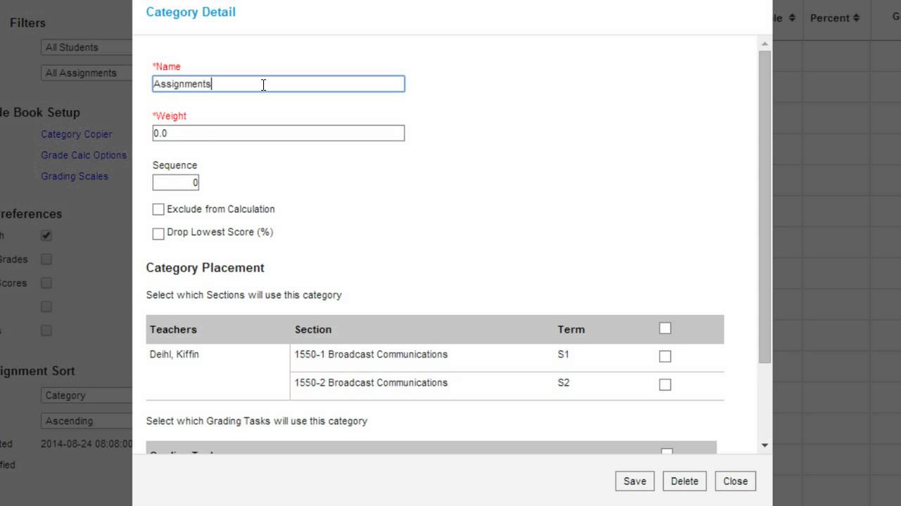 IC: Grade Book Setup (gr. 3-12)