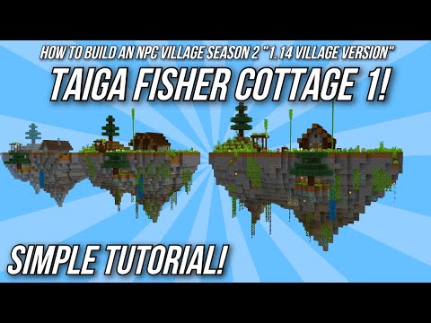 Minecraft: How To Build An NPC Village Tutorial - Taiga Fisher Cottage 1! - (1.14 Village Version)