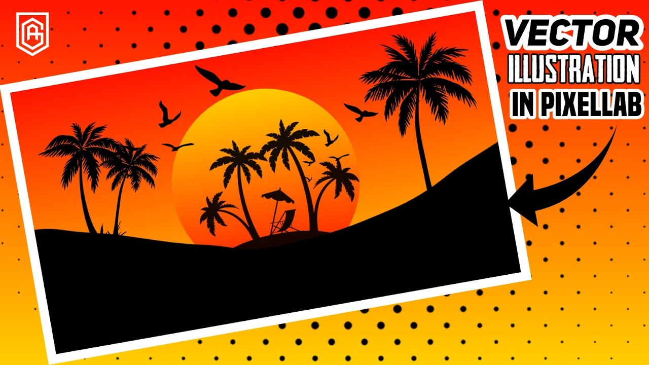 Landscape Vector Art | Vector Illustration on Android | PixelLab Editing Tutorial | Aman Graphics