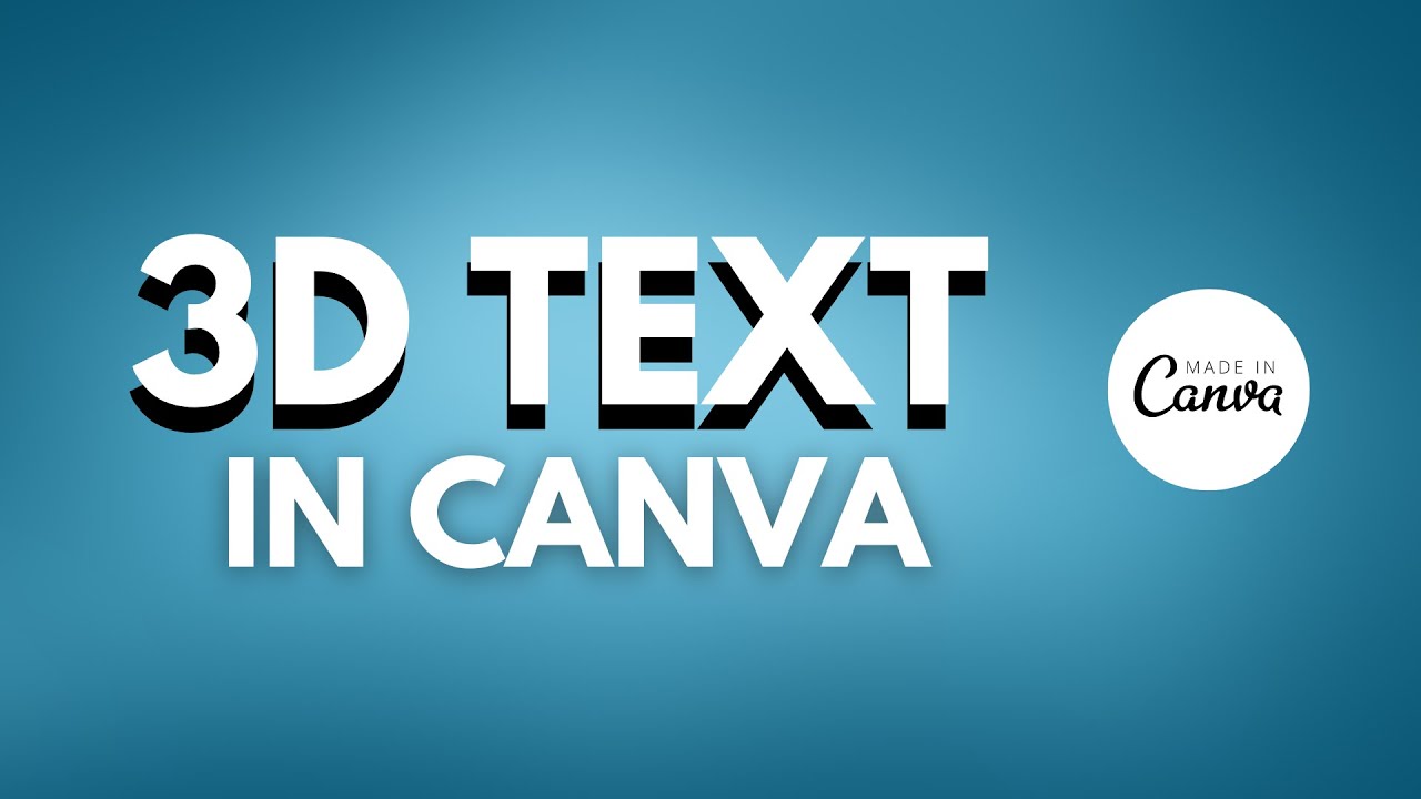 How to Create A 3D Text Effect in Canva (Simple Canva Tutorial For Beginners)