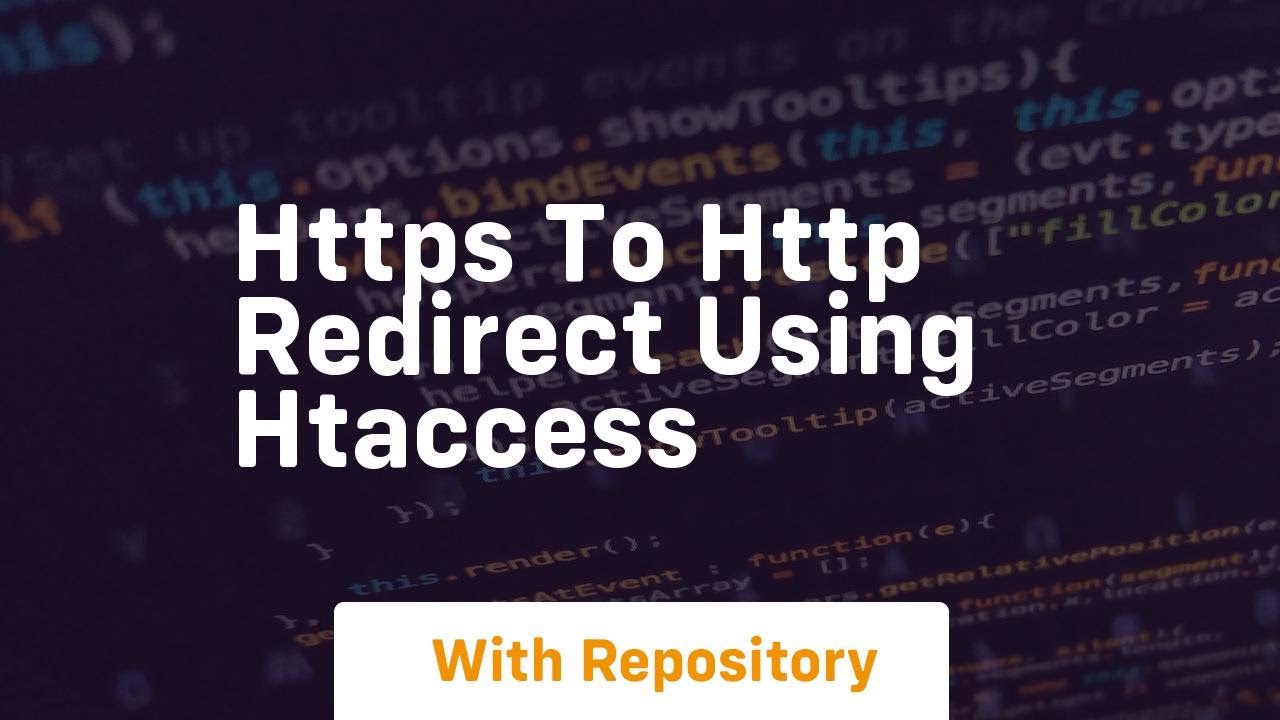 https to http redirect using htaccess