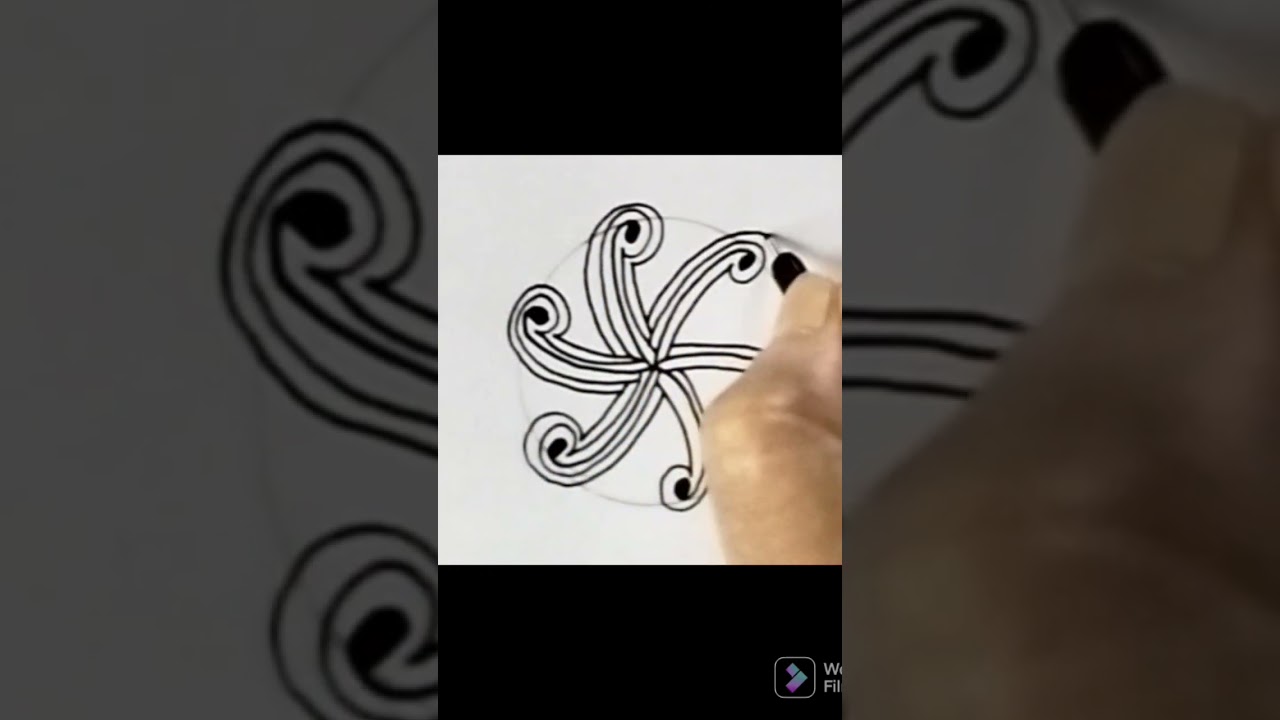 (13)Beautiful swirl flower pattern! #zentangle #doodle #shorts #viralshorts #swirls