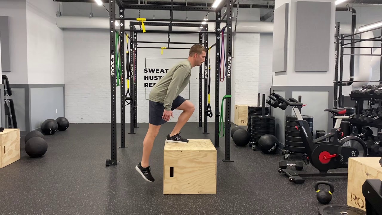 Box Step Up w/ Knee Drive