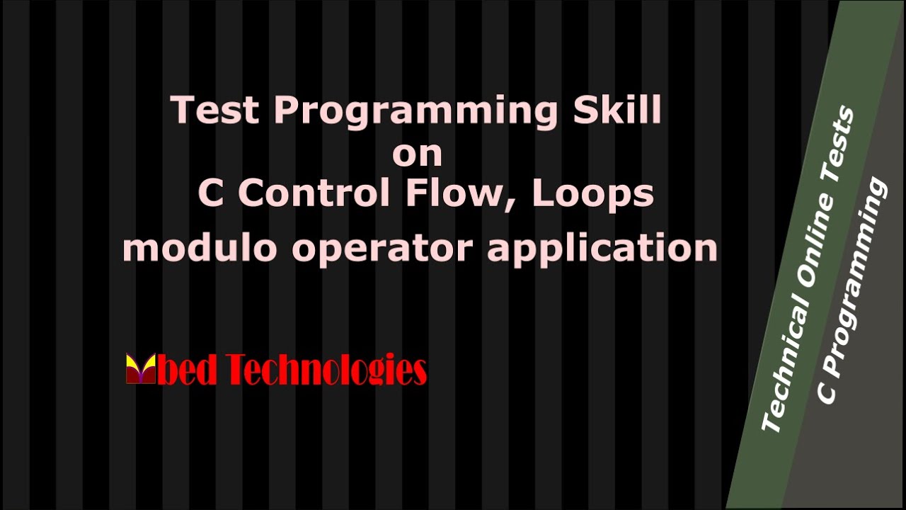 A  C program questions on modulo operator application