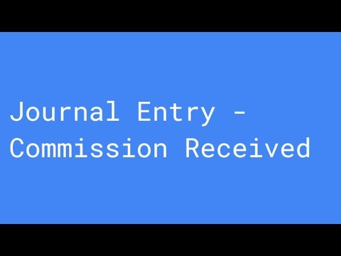 Journal Entry for commission received - Std XIth, Book-Keeping and ...