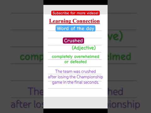 Learn English word of the day crushed #shorts #shortvideo #vocabulary #englishgrammar #learnenglish