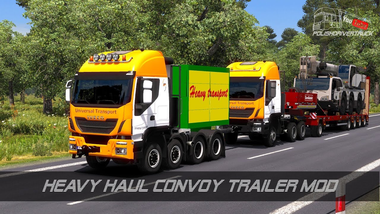 Heavy Haul Convoy Trailer Mod - ETS 2