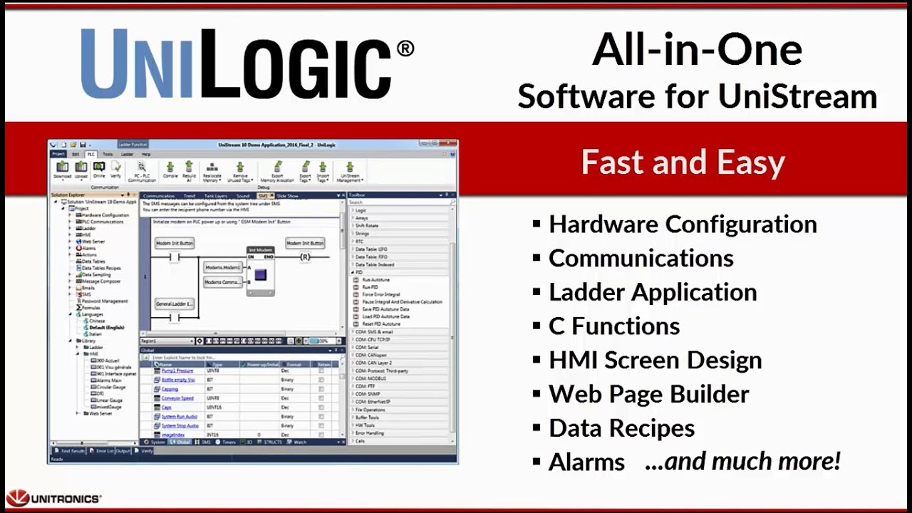 UniLogic® software for programmable controllers  - the Video