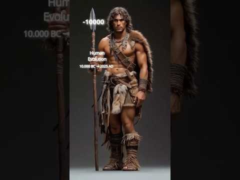 10,000 BC Man Evolution to 2025