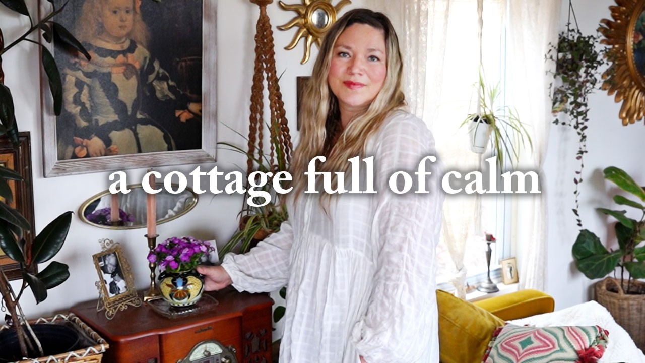 Calming my anxiety  // thrifted craft projects, making lavender soap, + nesting in my cottage