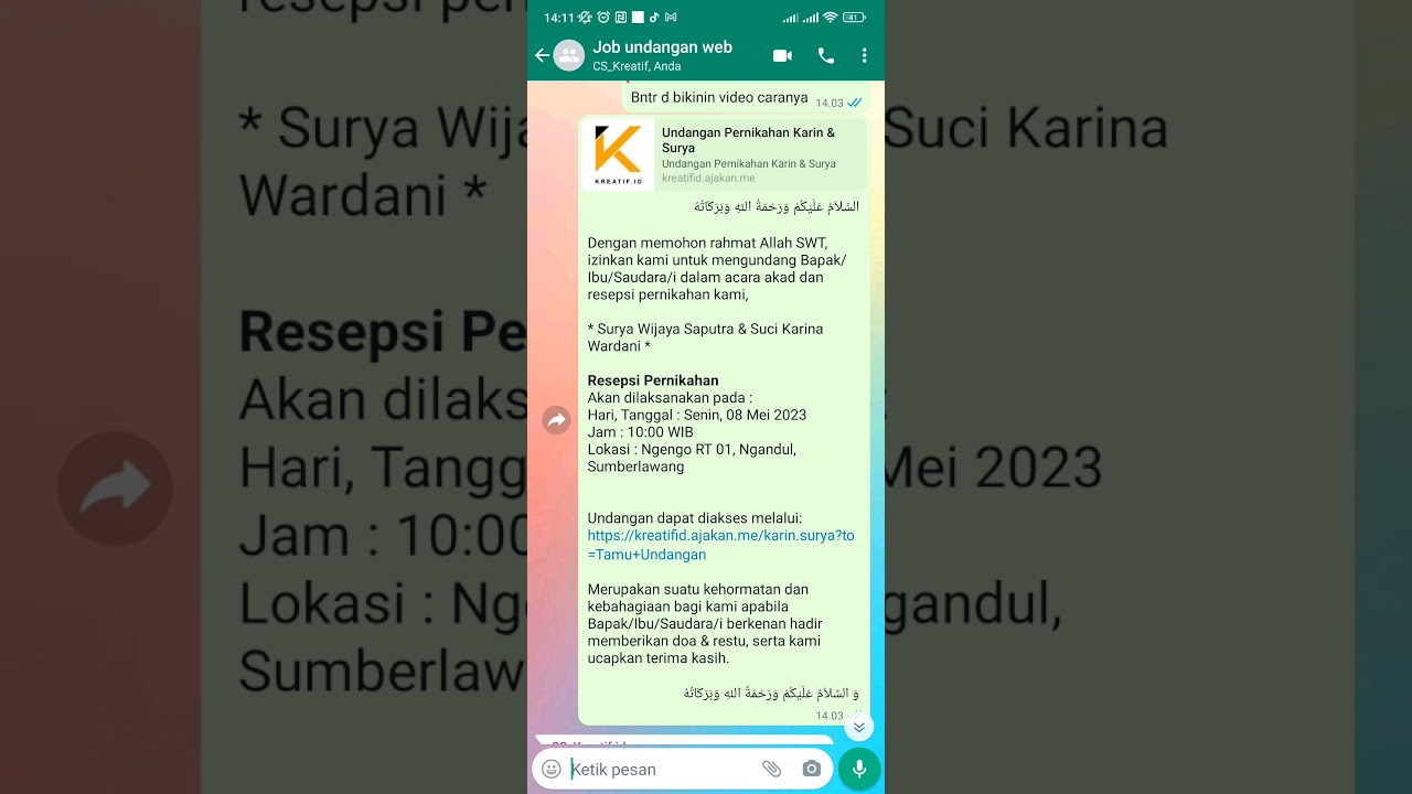 Tutorial ganti nama tamu undangan