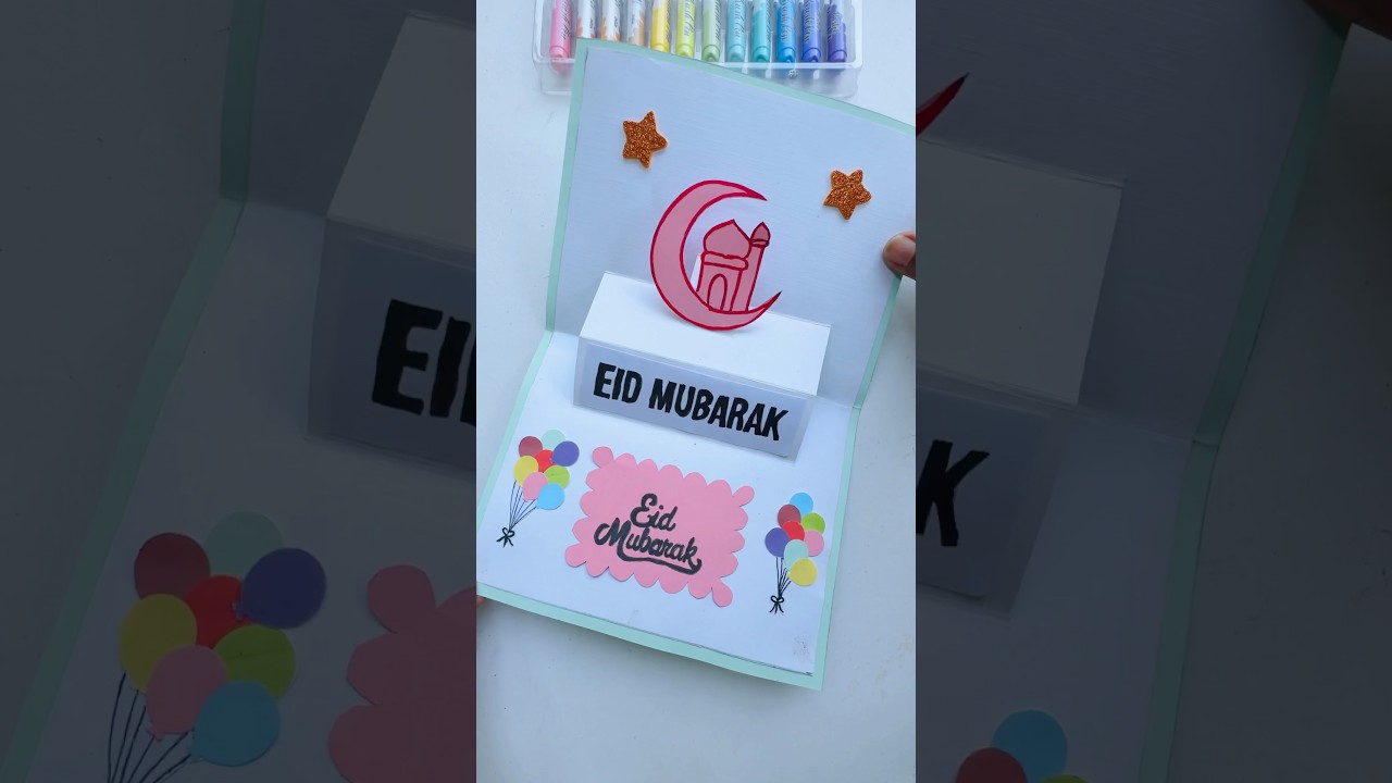 EID Mubarak card ideas / paper craft / gift card #diy #artandcraft #craft #eidi