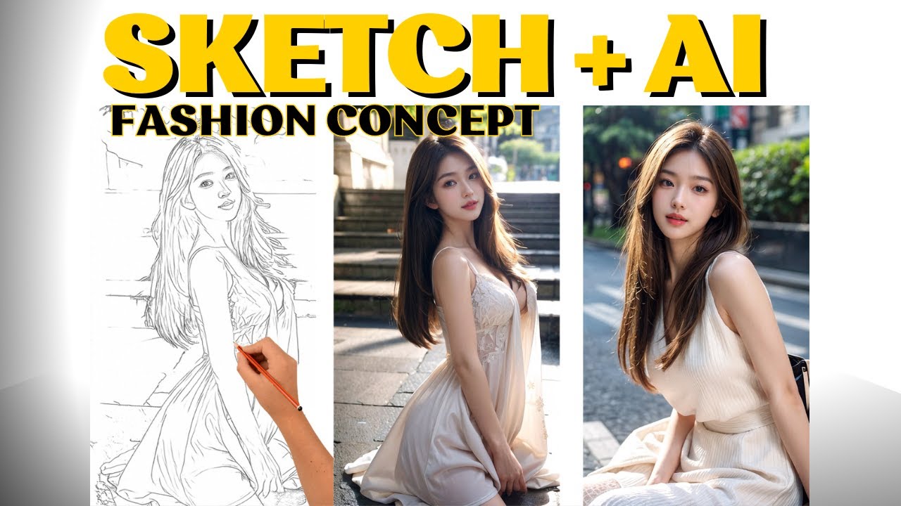 From Sketch to Reality: AI Brings Tokyo's Fashion Girl to Life #ai #youtube #shortsart #shortsfunny