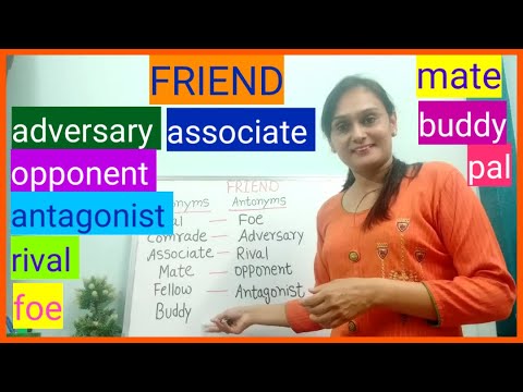FRIEND SYNONYMS AND ANTONYMS