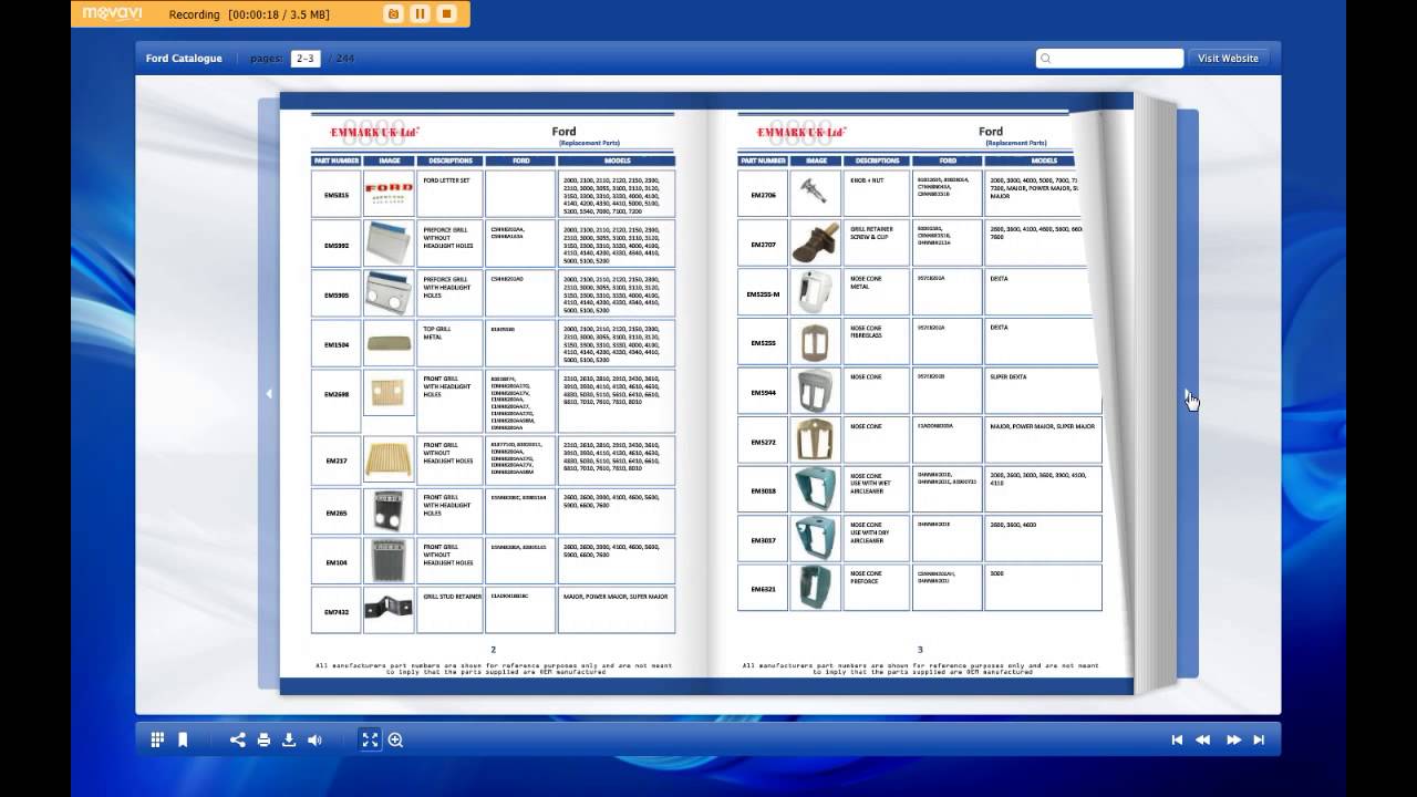 Replacement parts for Ford Tractor