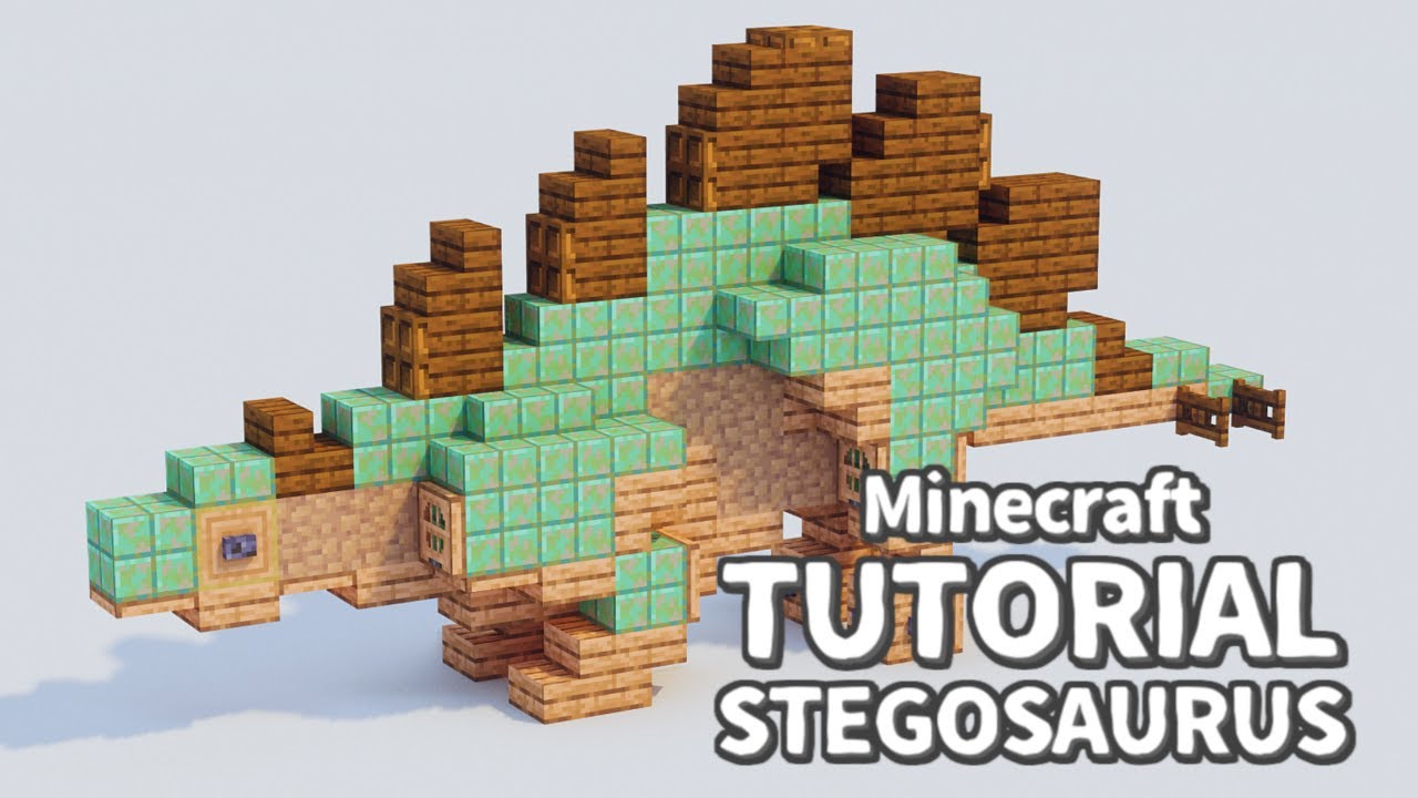 [Minecraft] - How to make a Stegosaurus! - [Tutorial] - Minecraft Builders