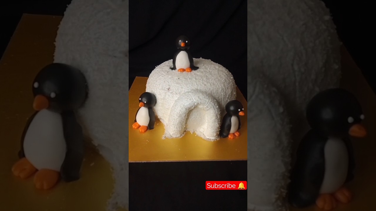 Pinguin family cake decorating | pingu birthday cakes #vijaycakes #shorts #shortvideo #pinguin cakes