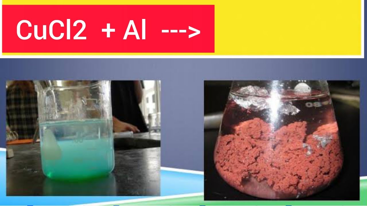 Reaction Of Copper Chloride With Aluminum | cucl2 + al | Amazing Chemistry Experiments #shorts