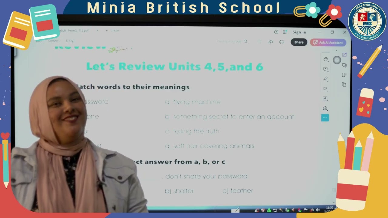 Final review - English language - Grade 3