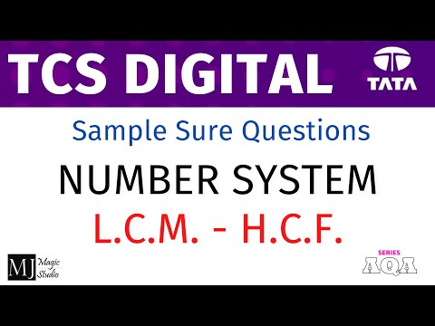 TCS DIGITAL HIRING 2023 - Aptitude Questions and Answers - HCF LCM - MUST DO - By MJ