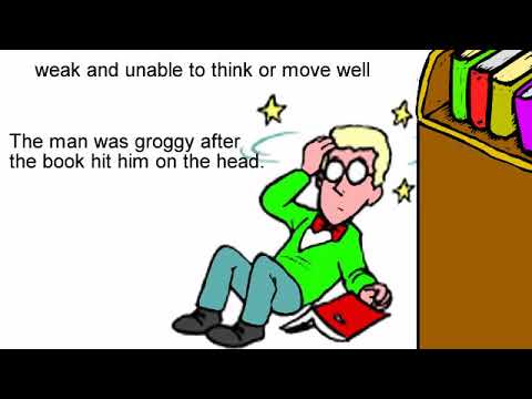 groggy meaning | Vocabulary for Kids | Children's Dictionary | Learn English Vocabulary