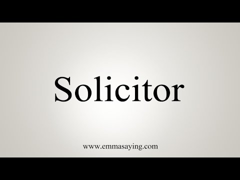 How To Say Solicitor