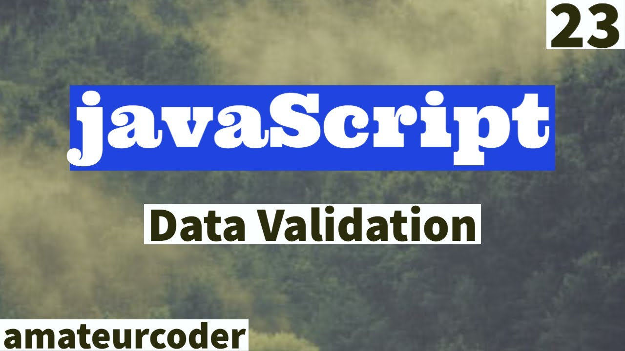 javaScript Data Validation | Learn and Code