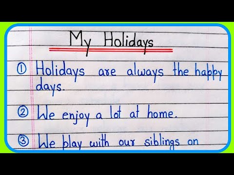10 Lines On My Holidays In English | Essay On My Holidays | My Holidays 10 lines | My Holidays essay