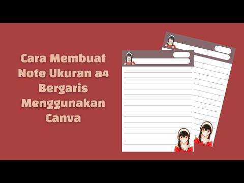 Tutorial Canva I Cara Membaut Note Ukuran a4 Bergaris dengan Canva