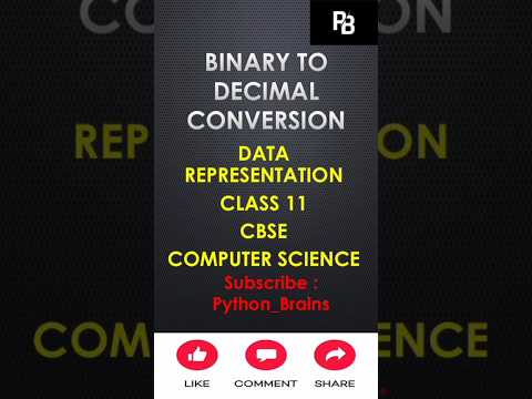 BINARY TO DECIMAL CONVERSION|CBSE CLASS 11|DATA REPRESENTATION|NUMBER SYSTEM
