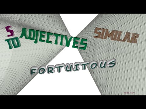 fortuitous - 6 adjectives synonym to fortuitous (sentence examples)