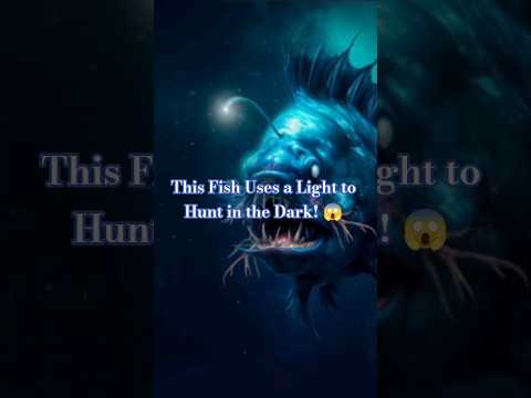This Fish Uses a Light to Hunt in the Dark! 😱 #animalsfacts #anglerfish #shorts