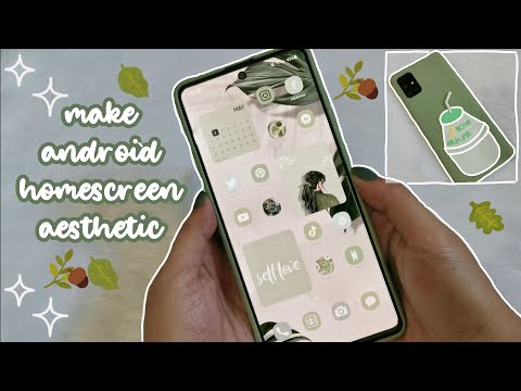 how to make your phone aesthetic ✨️ pastel green theme 🌿
