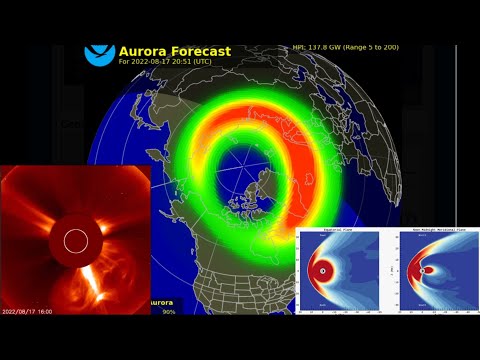 CANNIBAL C.M.E. Blast From OUR Sun / Aurora Forecast Models / Kp 6!!