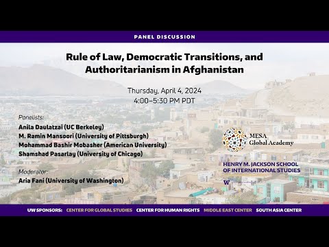April 4: Panel Discussion on Rule of Law in Afghanistan