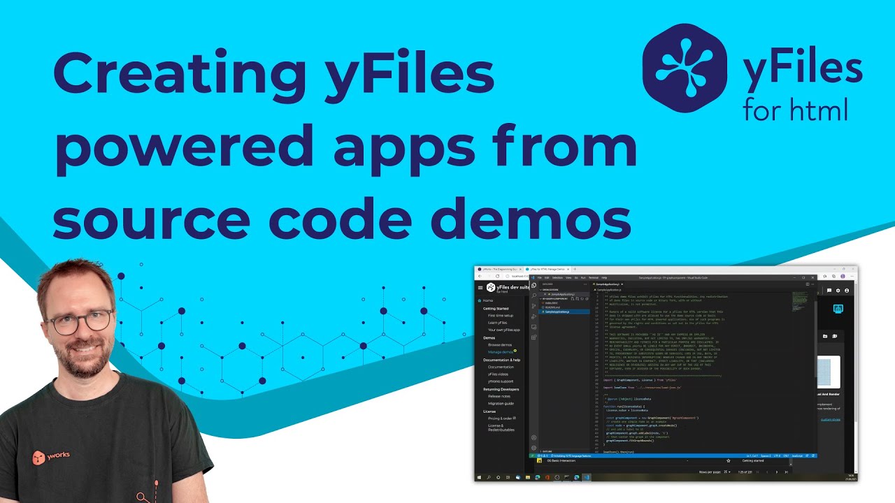 Creating your first app with the yFiles Dev Suite