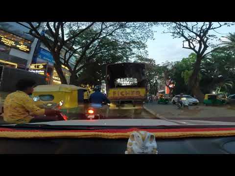 Indiranagar 100 Feet Rd Bengaluru 4K Car Drive