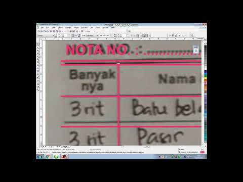 Cara mudah mendesain ulang nota ukuran A5 /ukuran kertas folio dibagi 4 di program Coreldraw