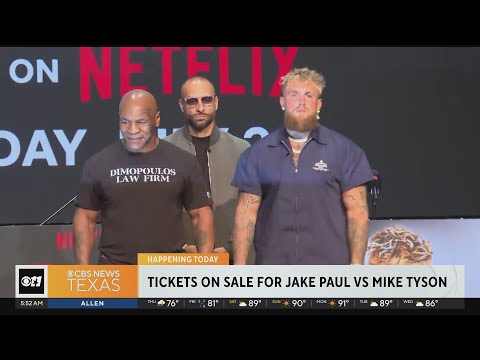 Tickets for Mike Tyson, Jake Paul fight in Arlington go on sale Thursday