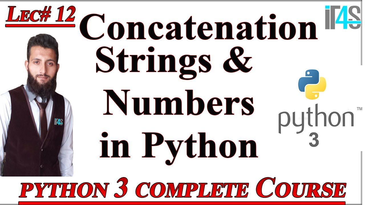 Python Tutorial in Urdu | Hindi | Concatenation of Strings and other Data Types in Python